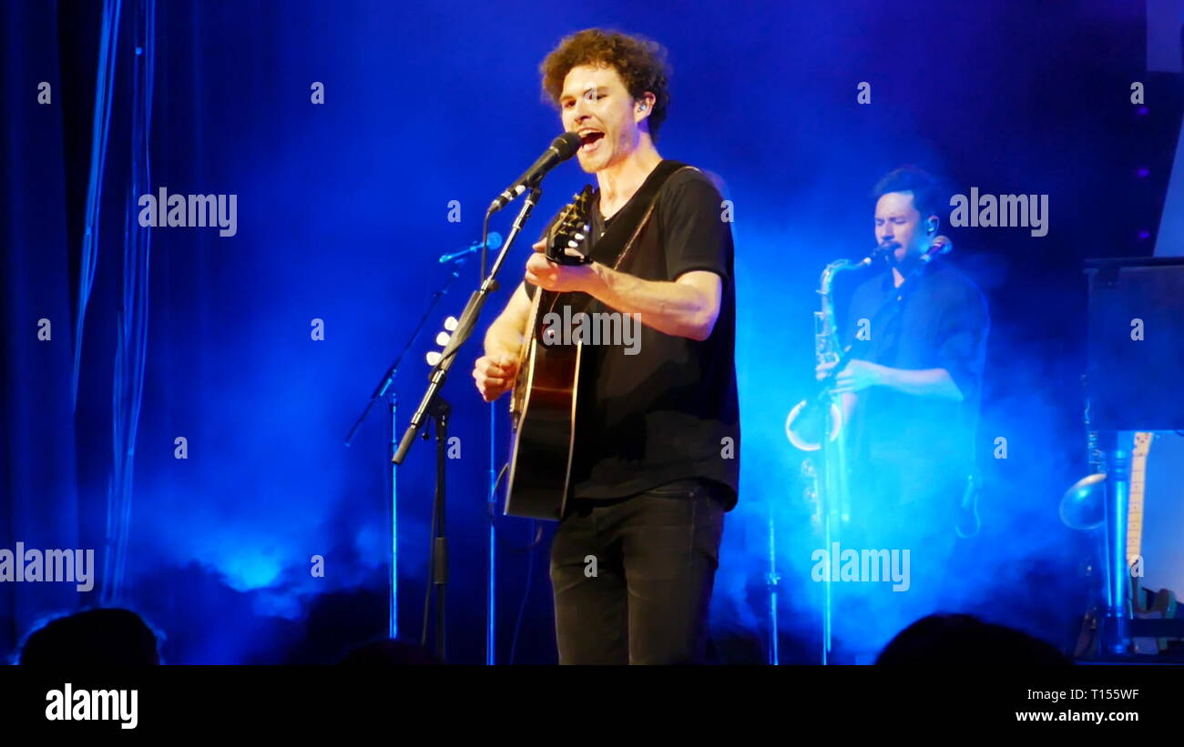 LOS ANGELES, CA - JULY 6: Singer Vance Joy performs in concert on ...