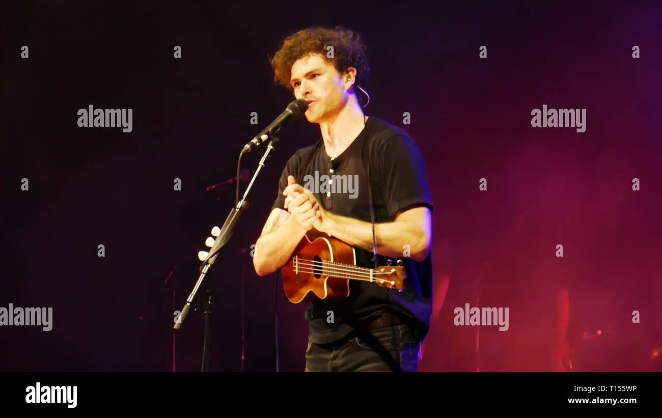 LOS ANGELES, CA - JULY 6: Singer Vance Joy performs in concert on ...