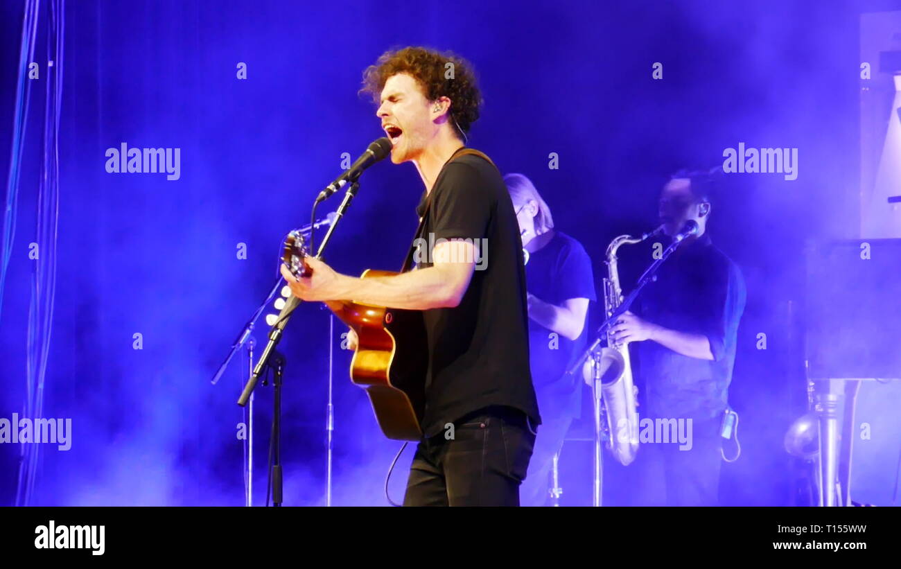LOS ANGELES, CA - JULY 6: Singer Vance Joy performs in concert on ...