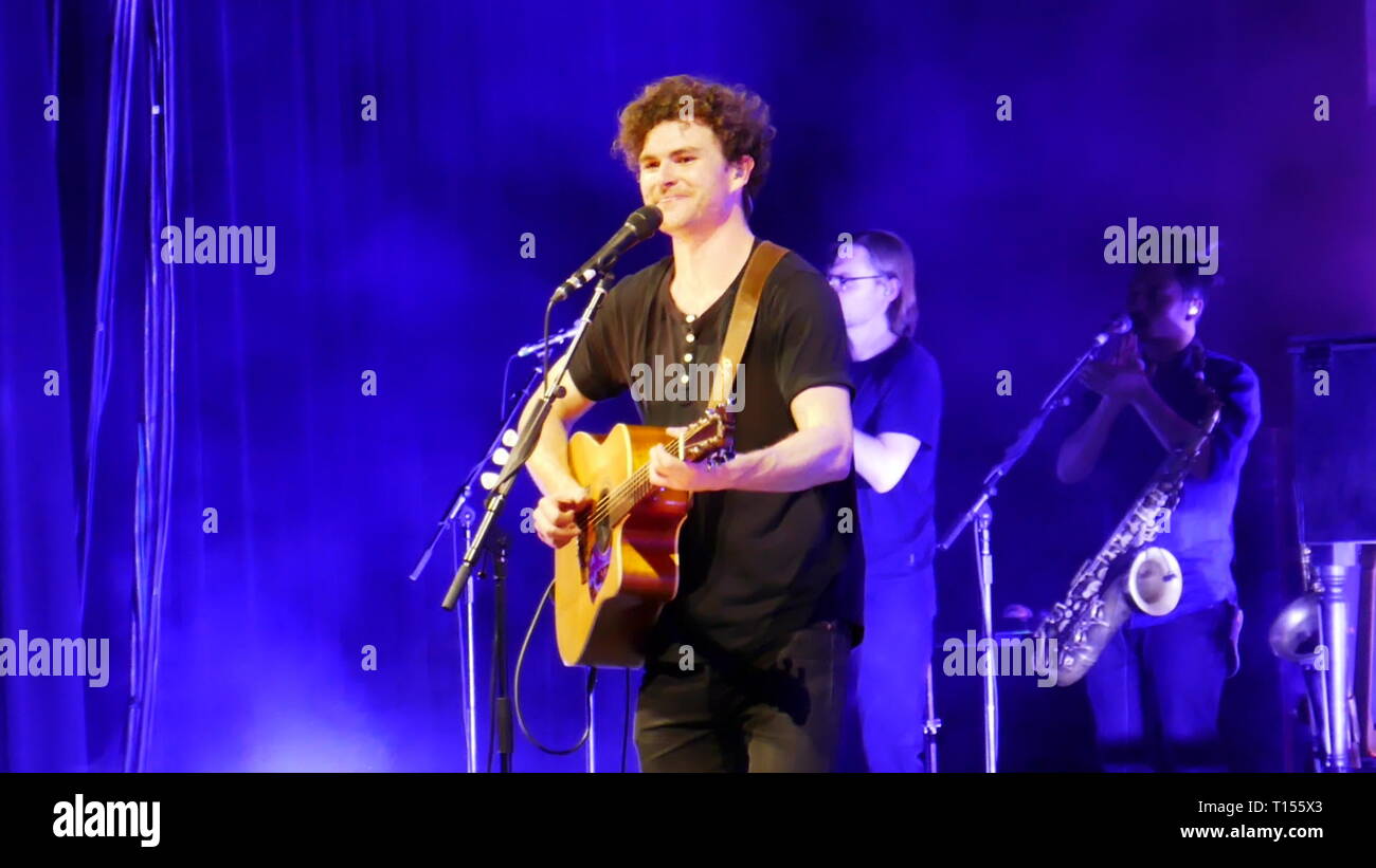 LOS ANGELES, CA - JULY 6: Singer Vance Joy performs in concert on ...