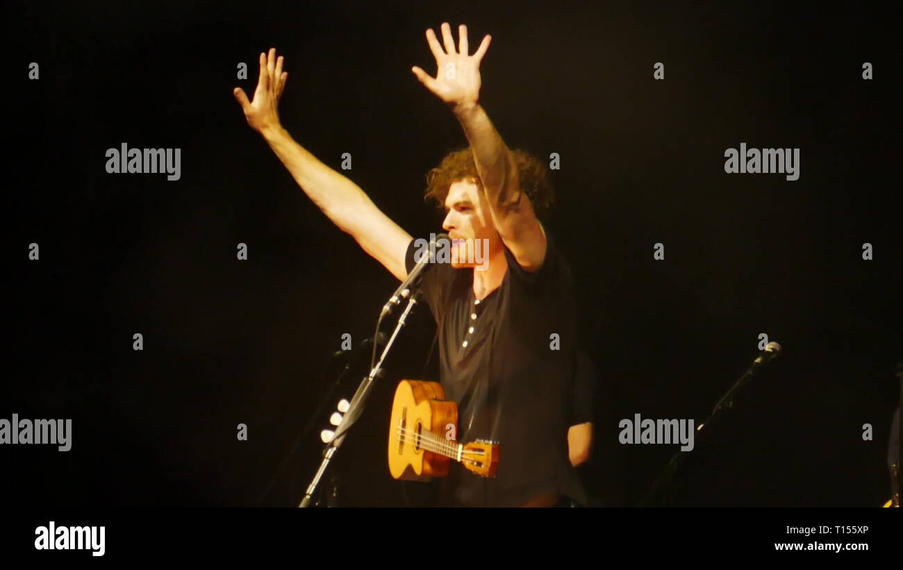 LOS ANGELES, CA - JULY 6: Singer Vance Joy performs in concert on ...