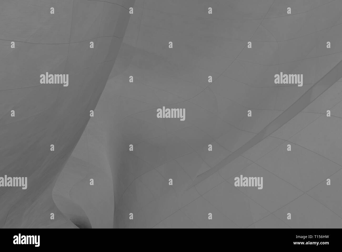 Monochrome refined fragment of contemporary public building, abstract ...