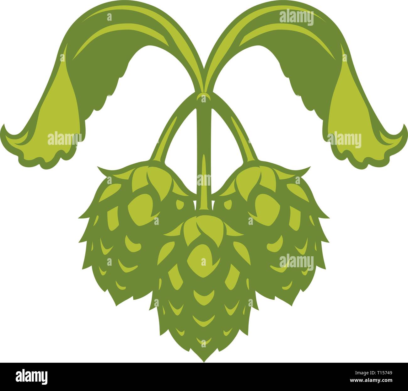 Hops vector visual graphic icon or logo, ideal for beer, stout, ale ...