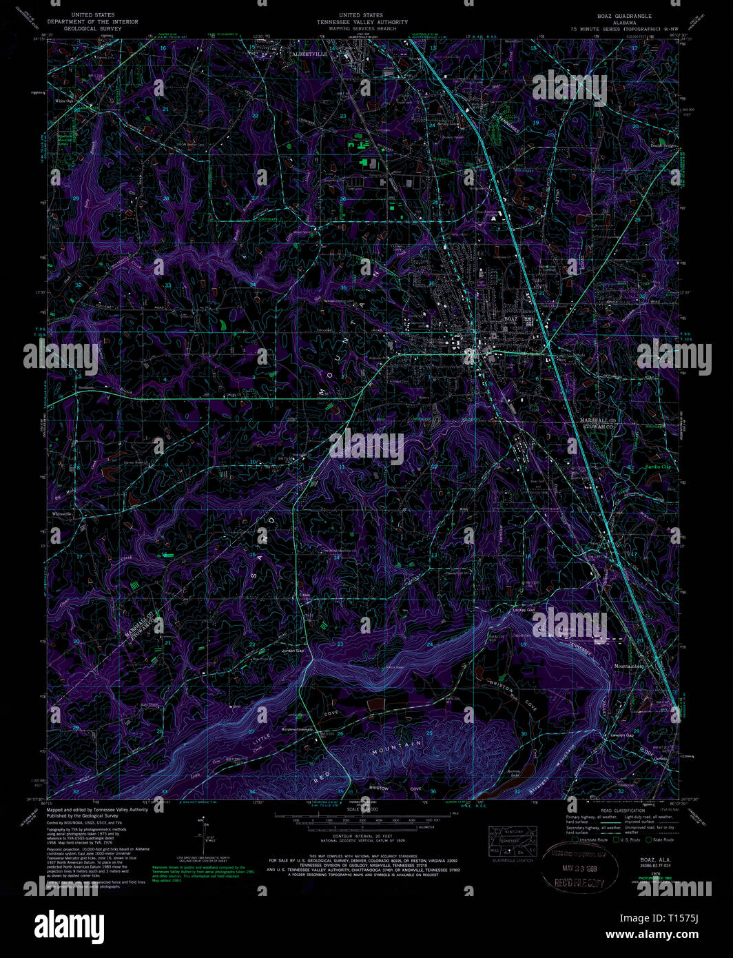 Boaz alabama map hi-res stock photography and images - Alamy