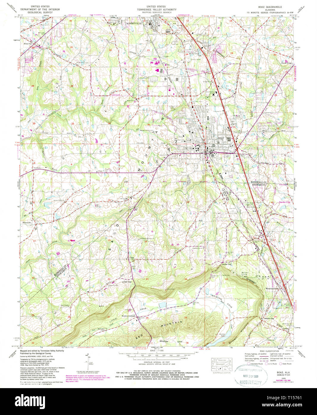 Map of boaz hi-res stock photography and images - Alamy