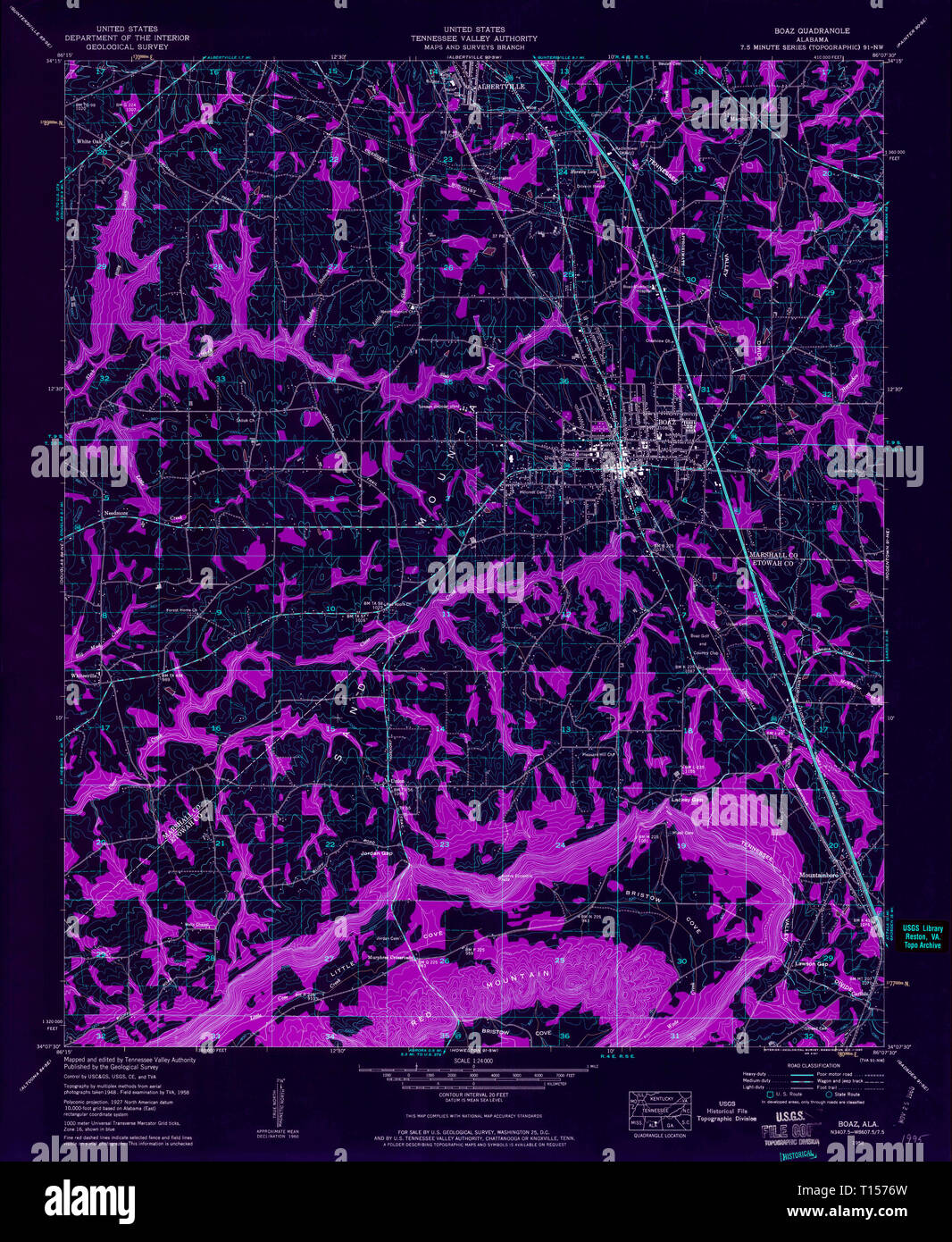 Map of boaz hi-res stock photography and images - Alamy