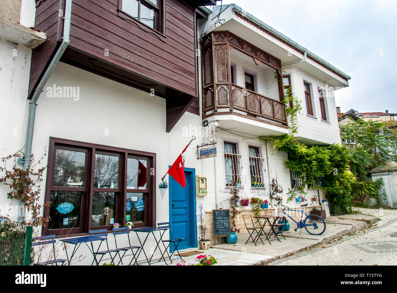 Istanbul, Turkey, 15 November 2017: Old Istanbul Wooden Houses in ...