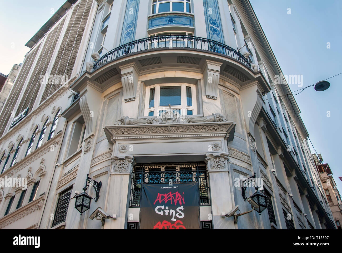 Istanbul, Turkey, 8 June 2018: Building at Karakoy in the Beyoglu ...