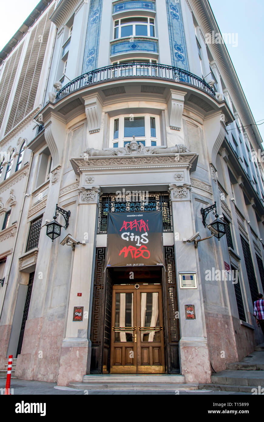Istanbul, Turkey, 8 June 2018: Building at Karakoy in the Beyoglu ...