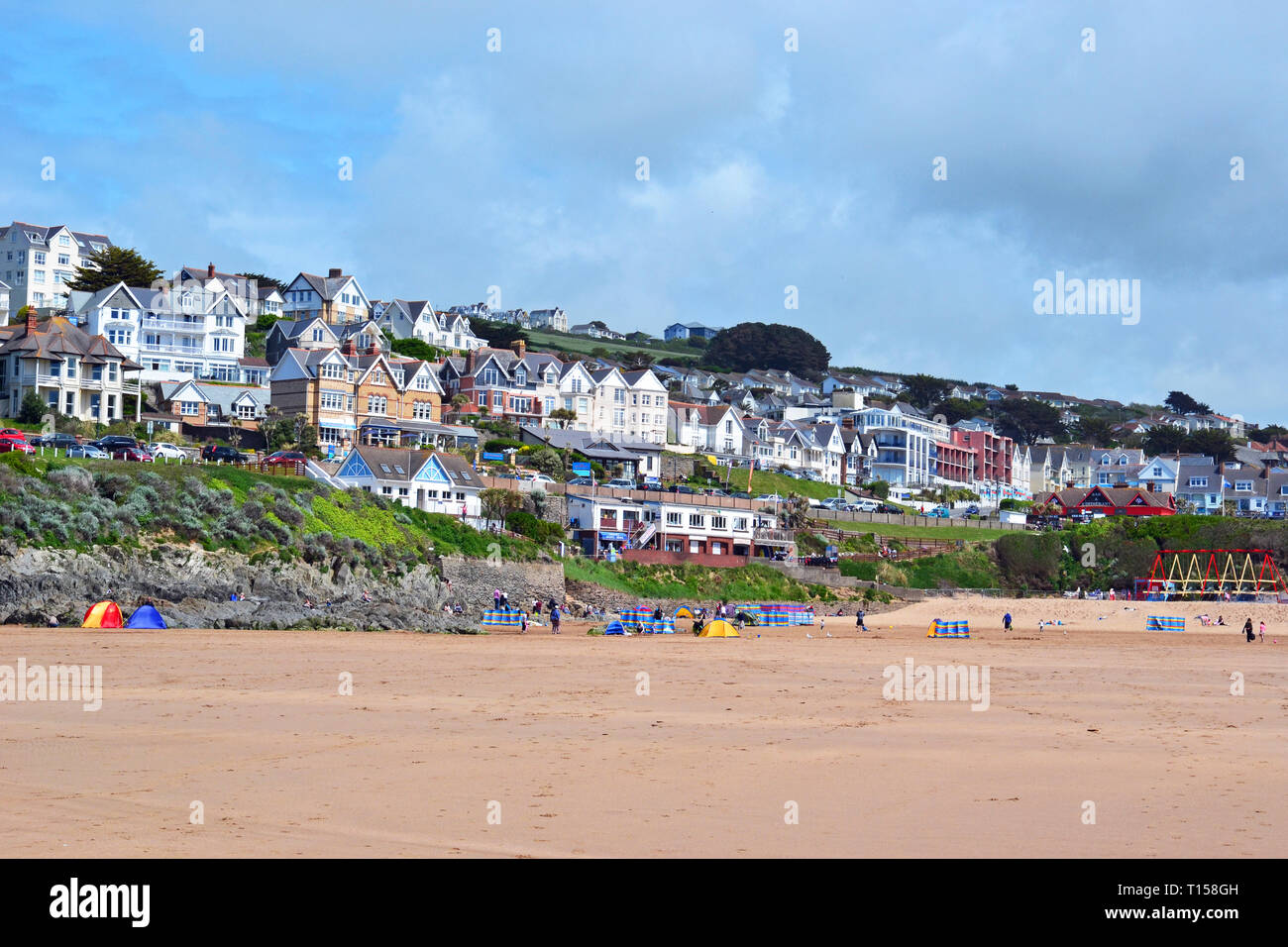 Woolacombe devon town hi-res stock photography and images - Alamy