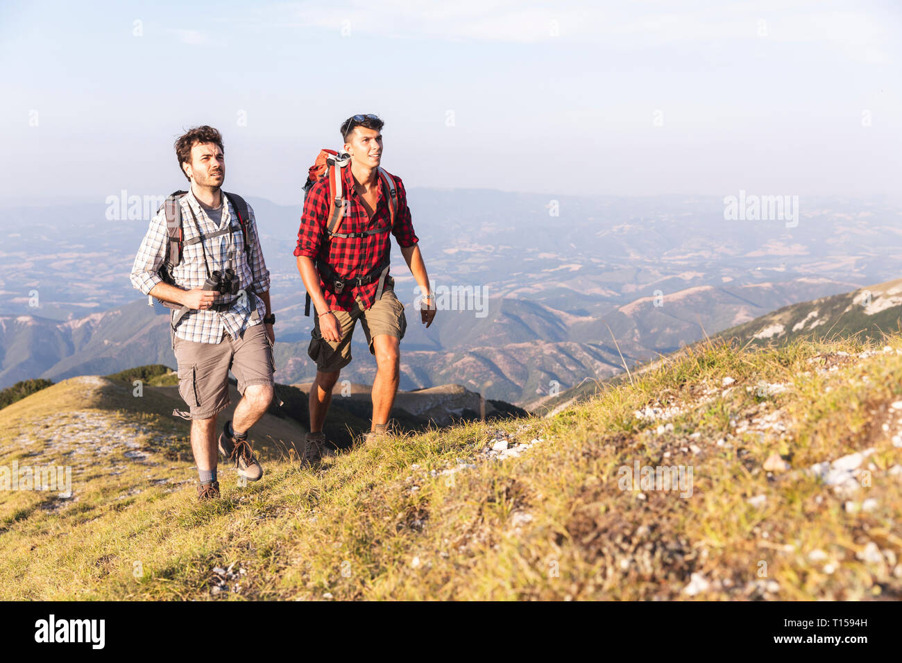 Two men hiking hi-res stock photography and images - Alamy