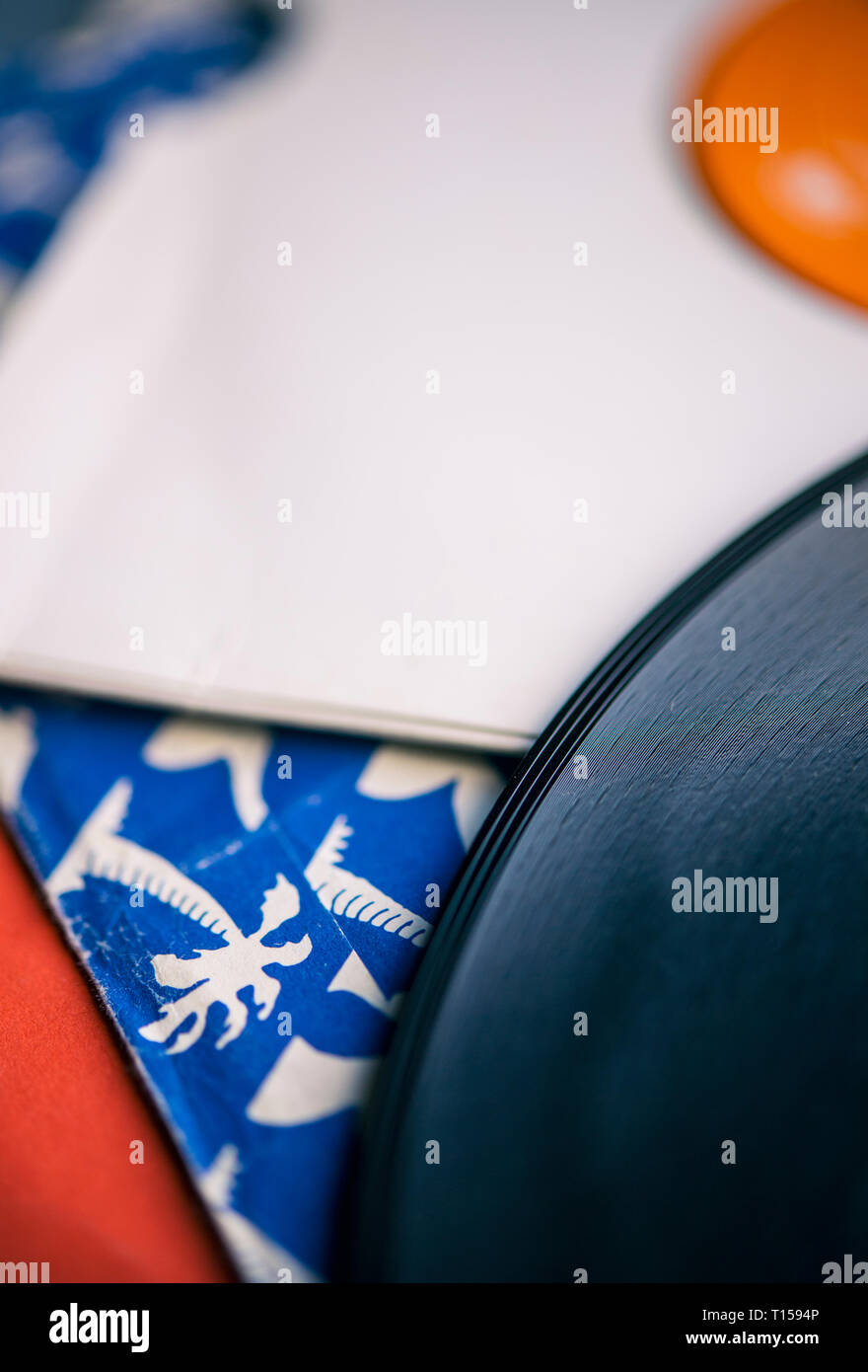 Collection of seven inch vinyl singles records Stock Photo - Alamy