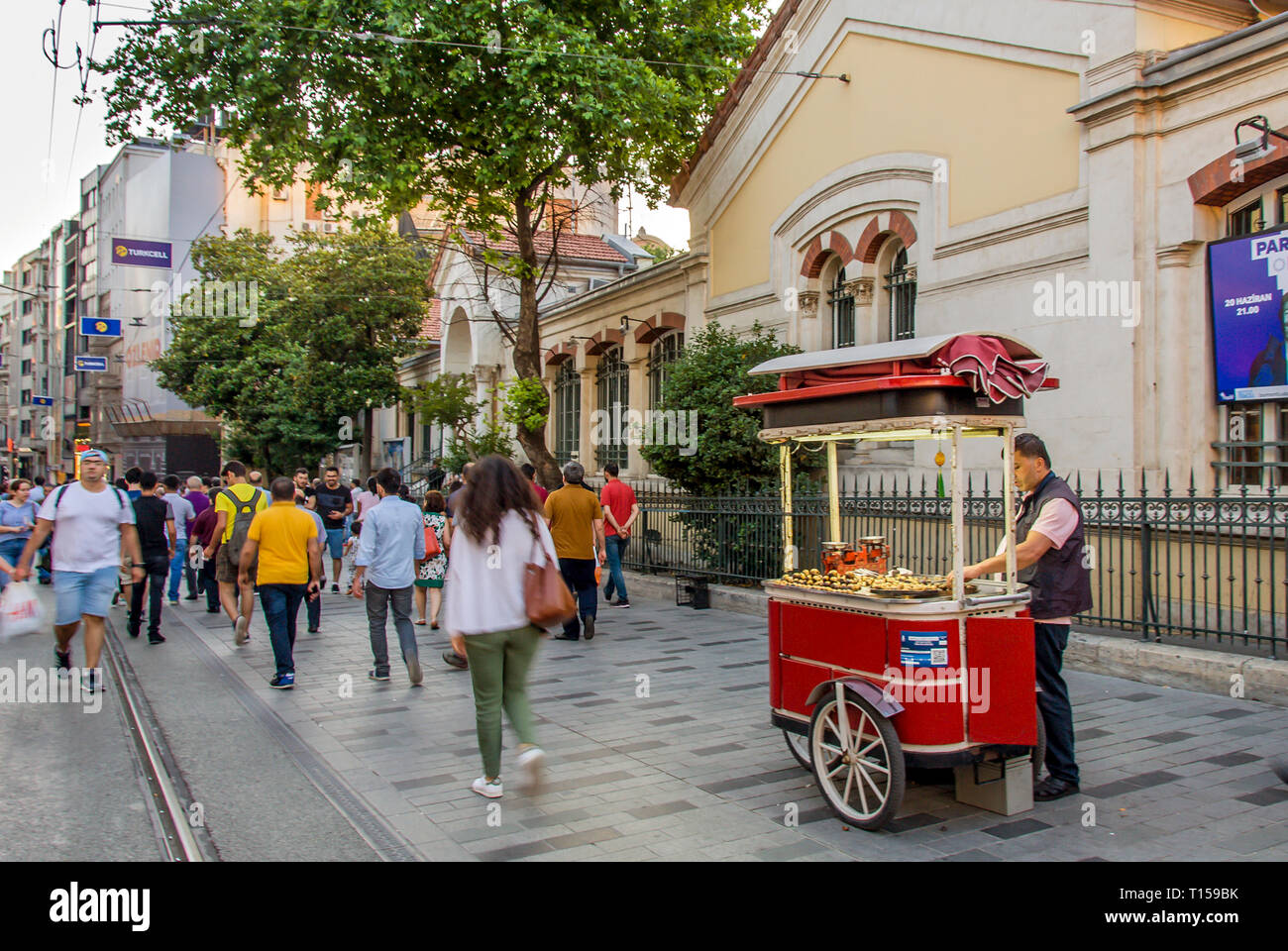 Istanbul, Turkey, 8 June 2018: French consulate, Taksim Square, Beyoglu ...