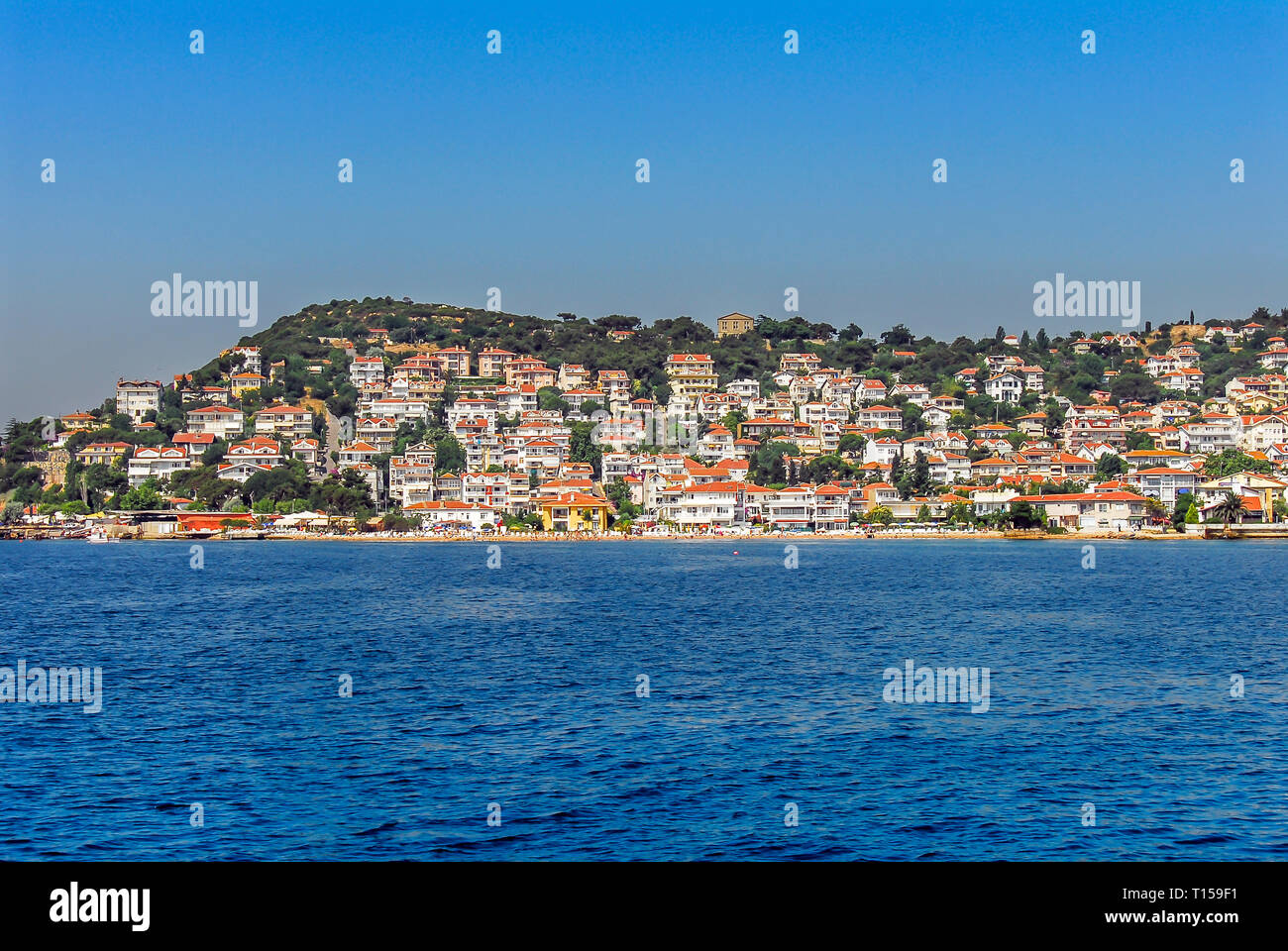 Istanbul, Turkey, 20 July 2011: Kinali Island, Princes Islands district ...