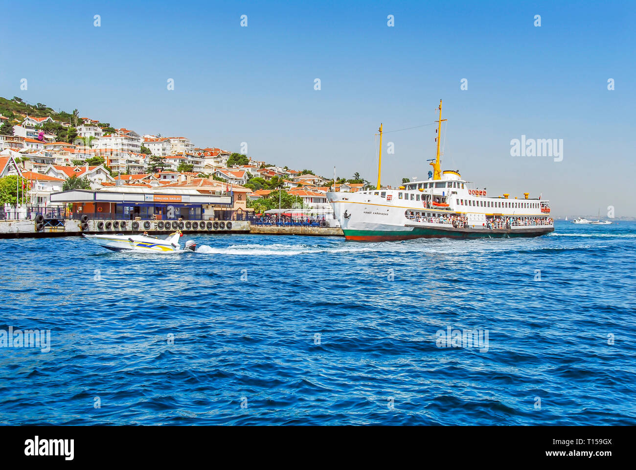 Istanbul, Turkey, 24 July 2011: Kinali Island, Princes Islands district ...