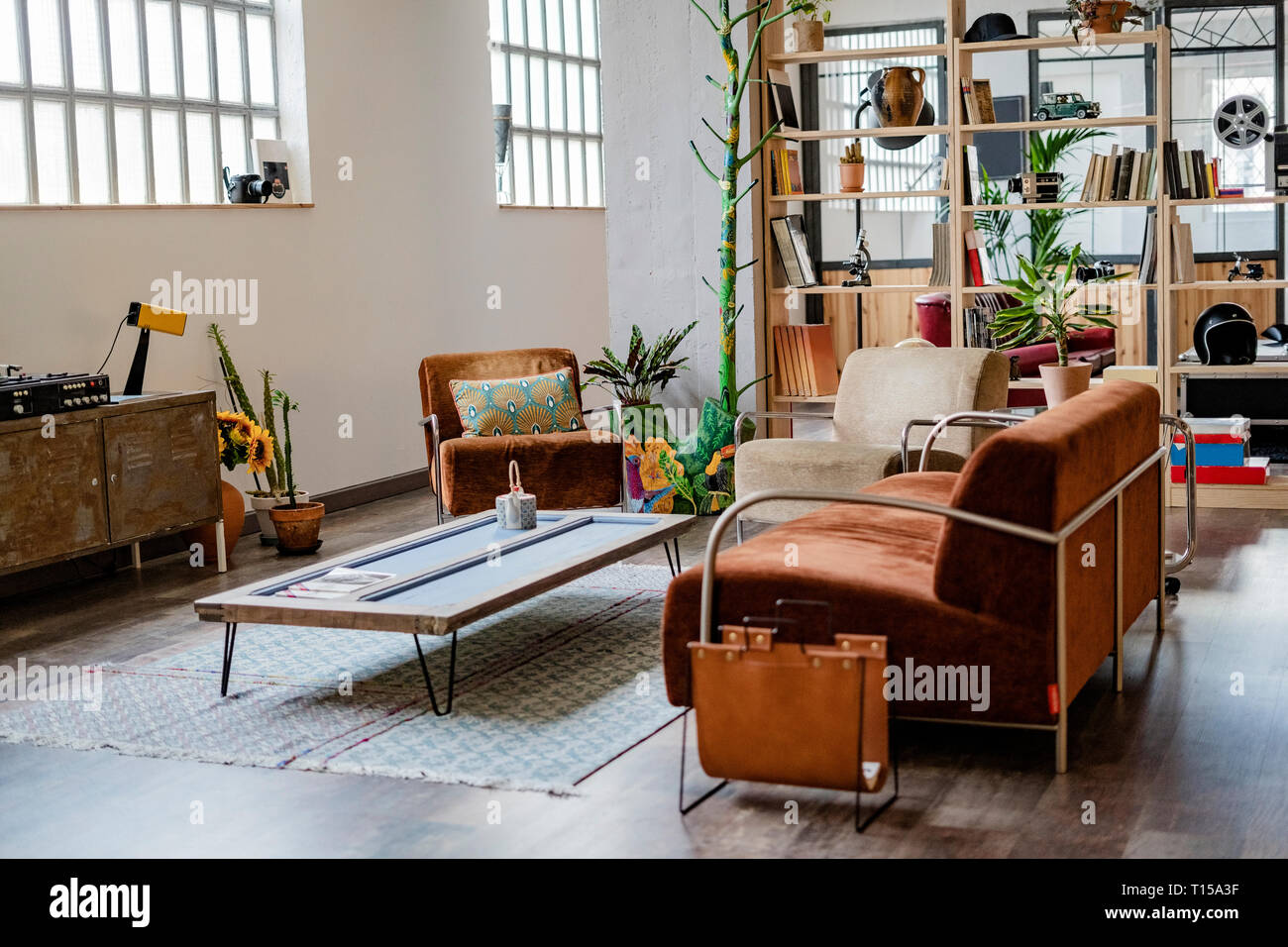 Interior of a loft office Stock Photo - Alamy