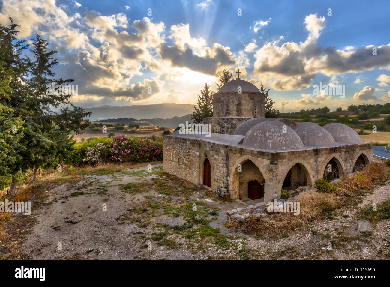 Greek orthodox Church in rural area of Paphos region, Cyprus Stock ...