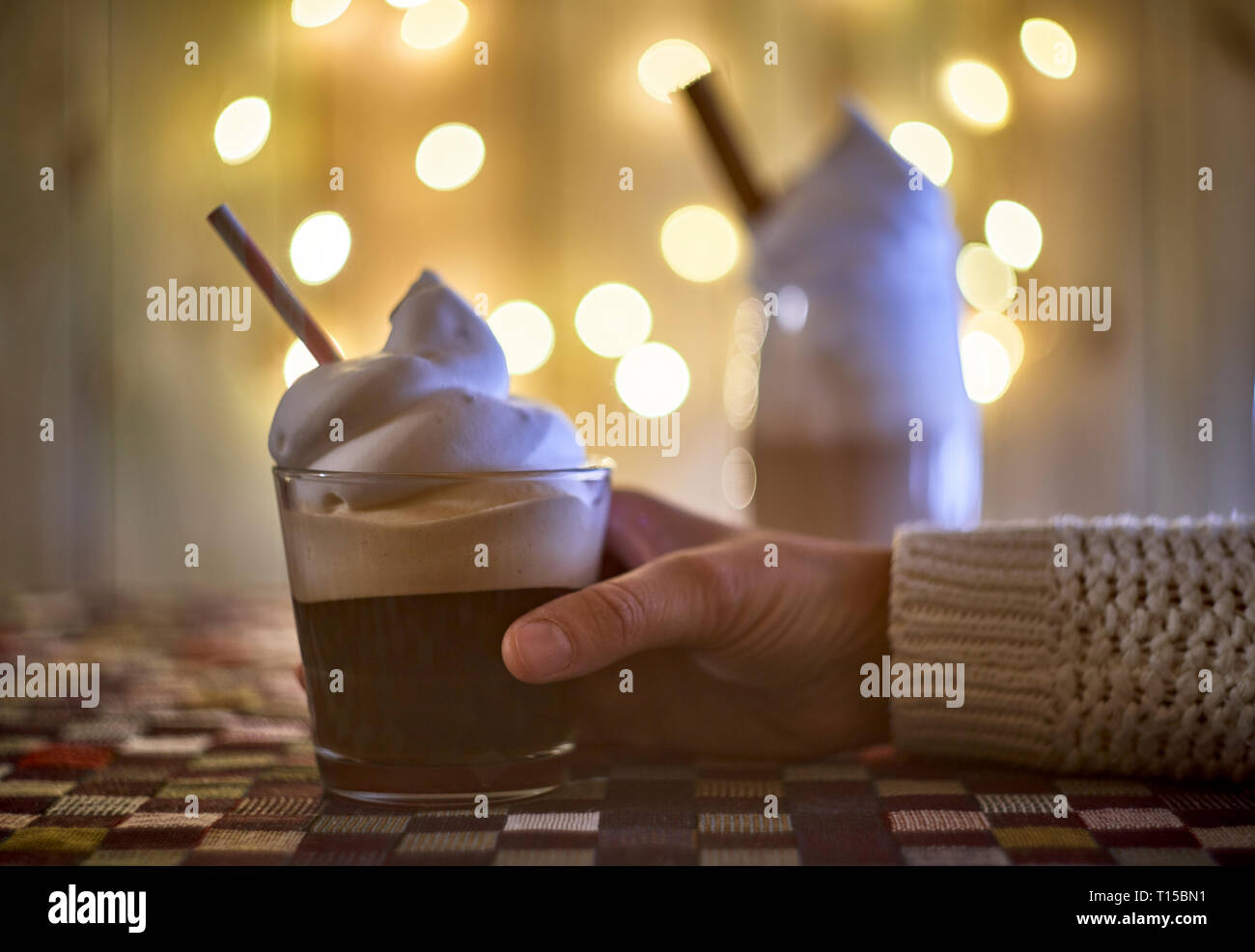 Hand taking coffee cream hi-res stock photography and images - Alamy
