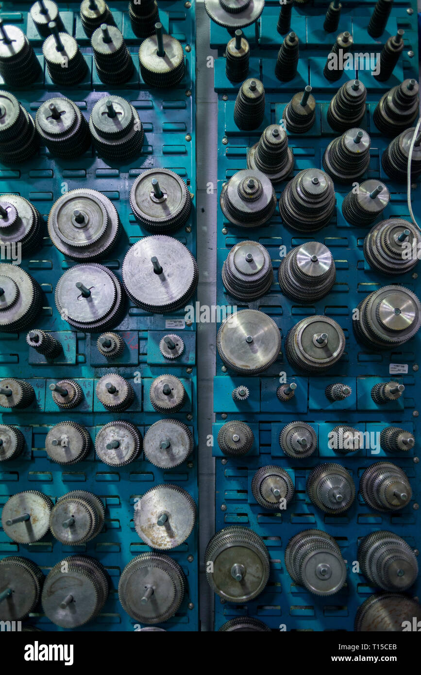 details from inside a specialist gearing / gears manufacturing factory ...