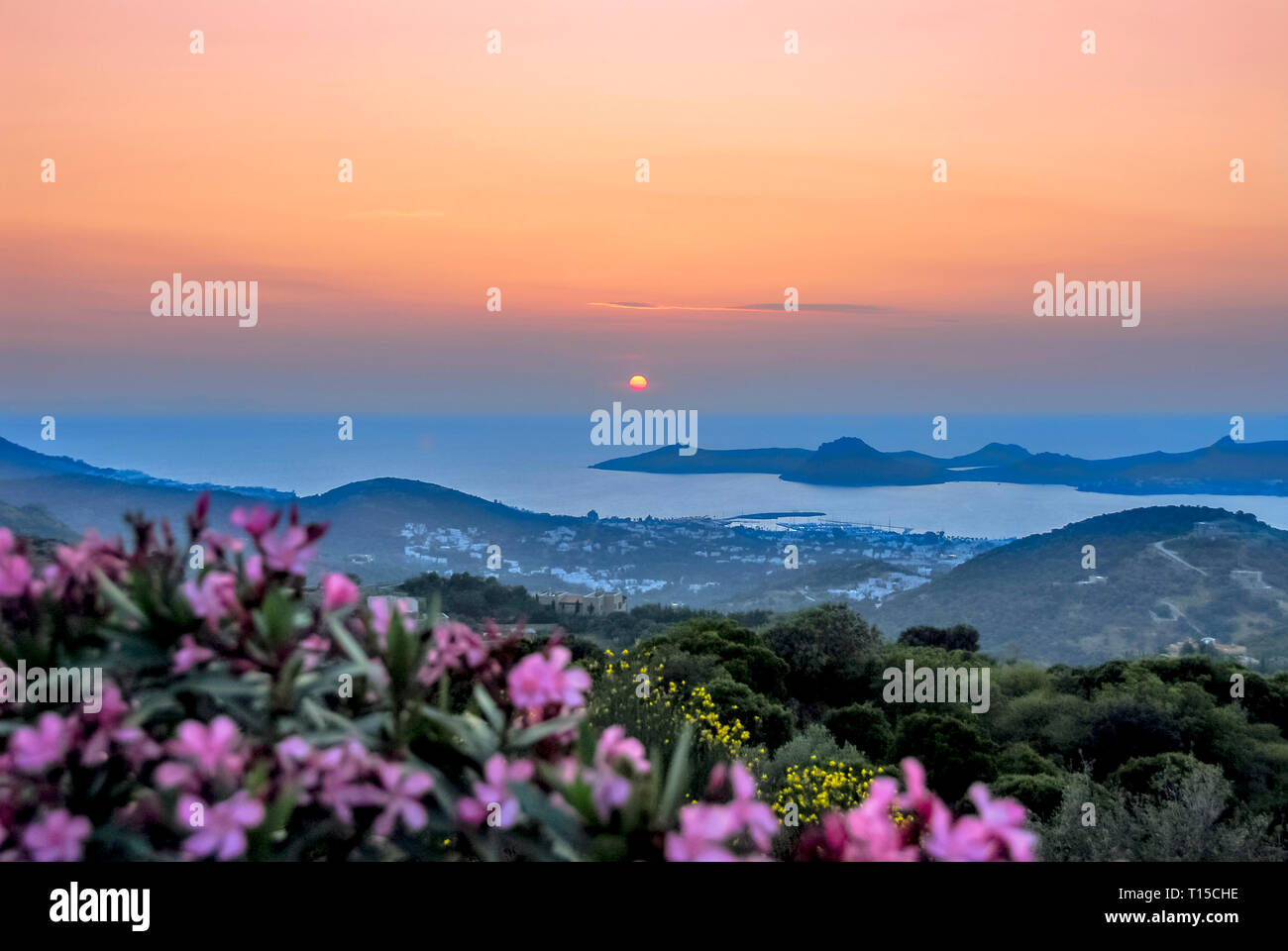 Bodrum, Turkey, 24 May 2010: Sunset of Peninsula Stock Photo - Alamy