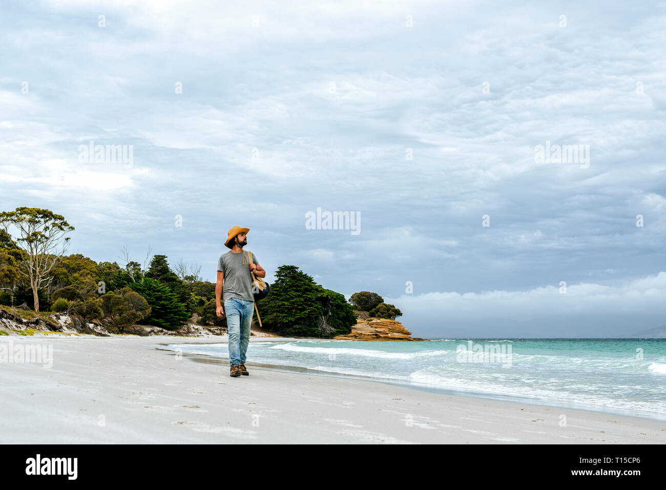 Man on beach australia hi-res stock photography and images - Alamy