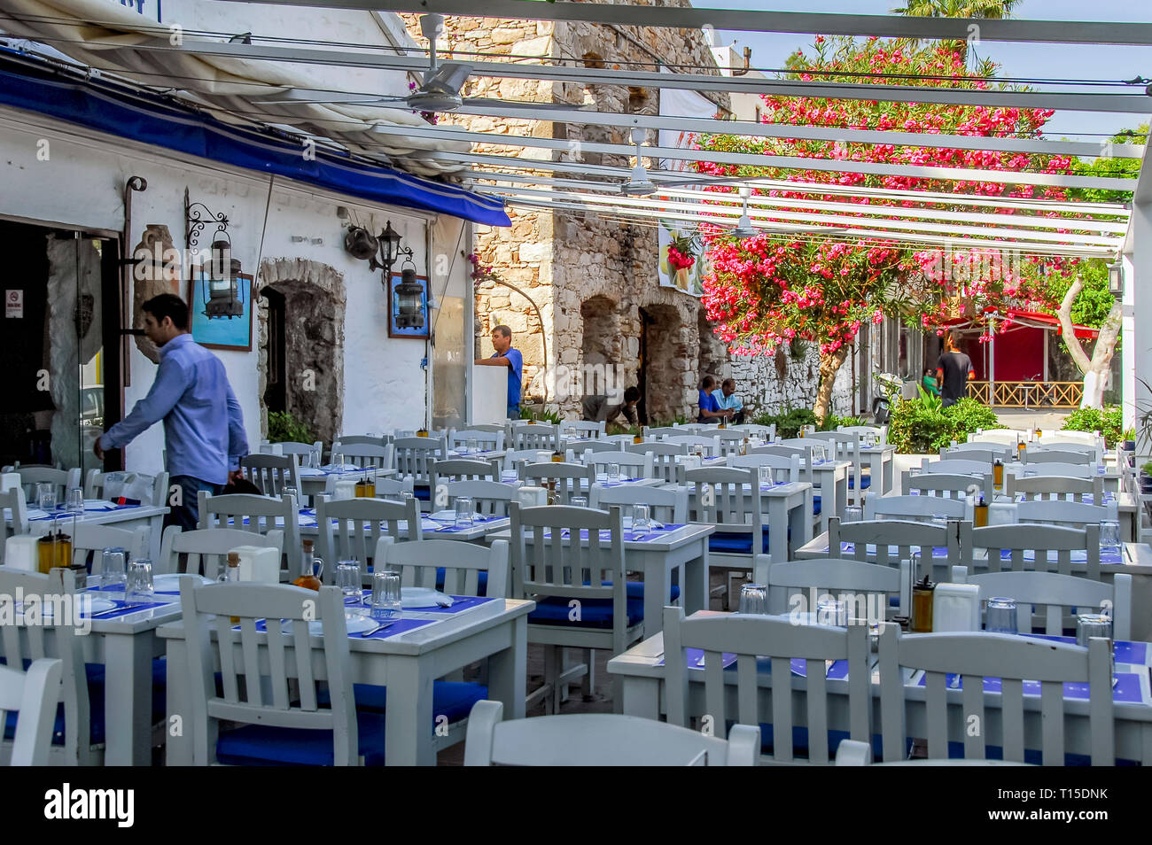 Bodrum, Turkey, 31 May 2010: Marina Restaurant Stock Photo - Alamy