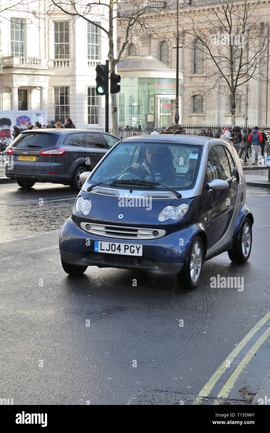 Smart car on Charring Cross Road, London, England, UK Stock Photo - Alamy