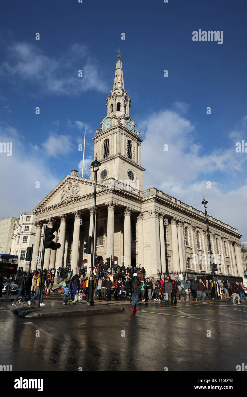 St. Martin in the Fields Church, Charring Cross Road, London, England ...