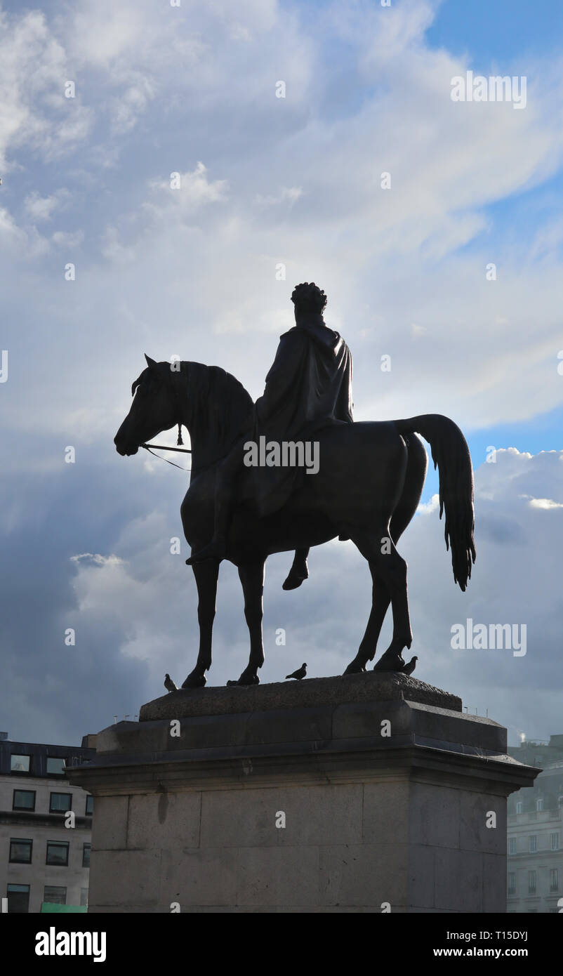 King George IV Statue in Trafalgar Square, London, England, UK Stock ...