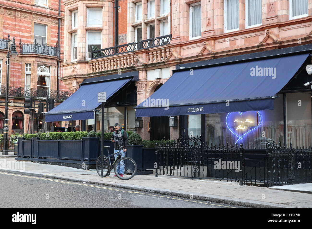 George Restaurant on South Audley Street, Mayfair, London, England, UK ...