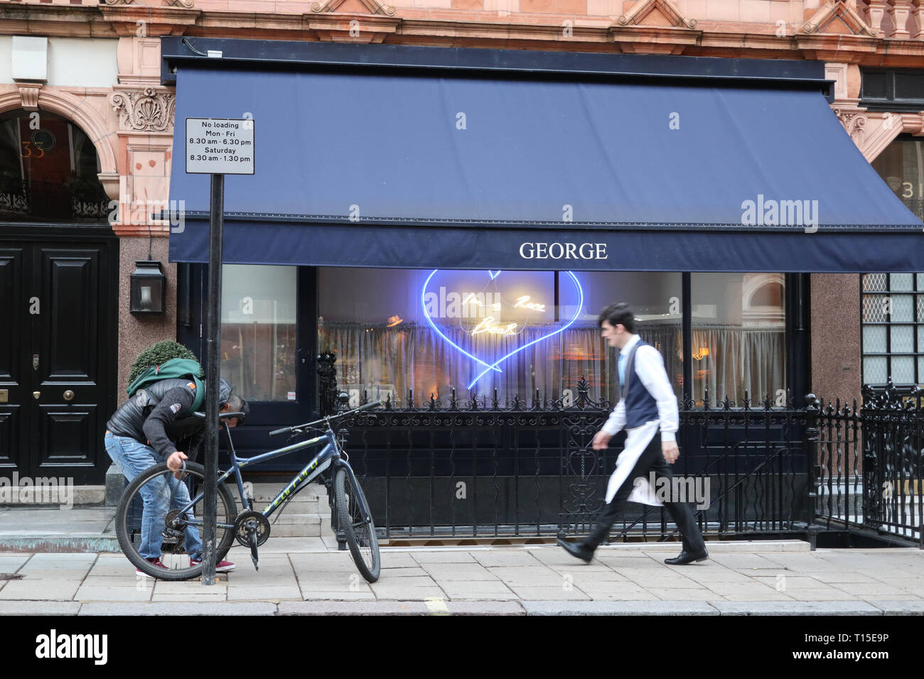 George Restaurant on South Audley Street, Mayfair, London, England, UK ...