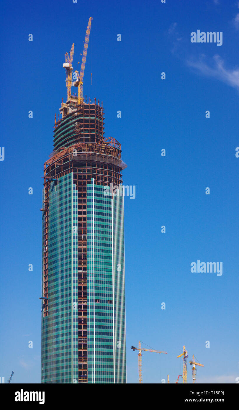 skyscraper develop on sky background Stock Photo - Alamy