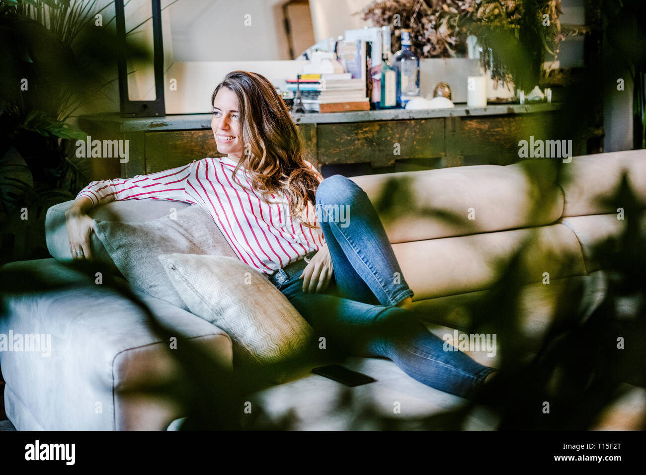 Three friends at home, living together Stock Photo - Alamy