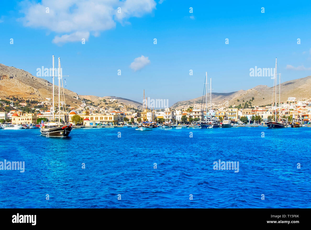 Kalymnos Island, Greece; 23 October 2010: Bodrum Cup Races, Gulet ...
