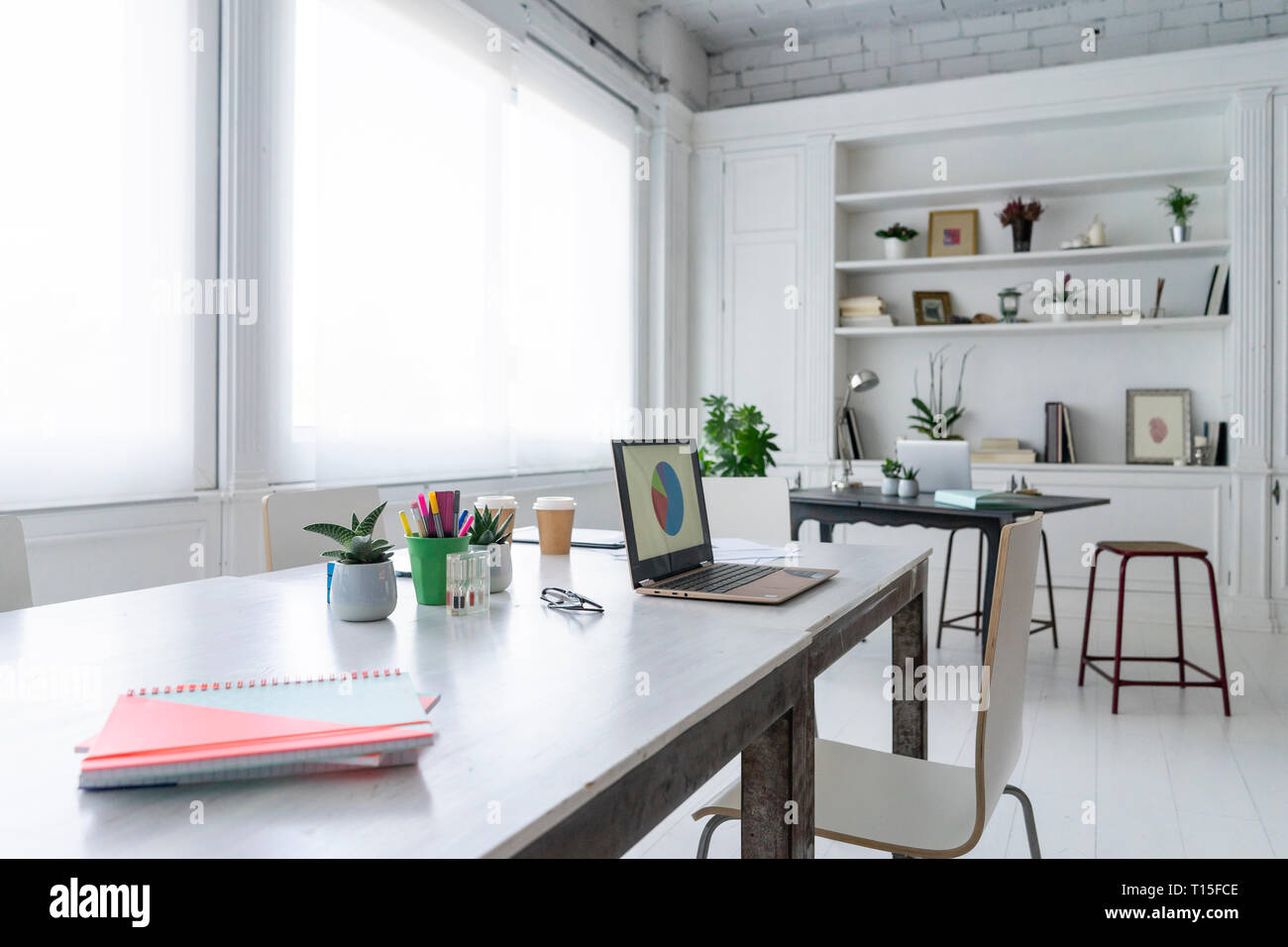 Interior of a modern coworking space Stock Photo - Alamy