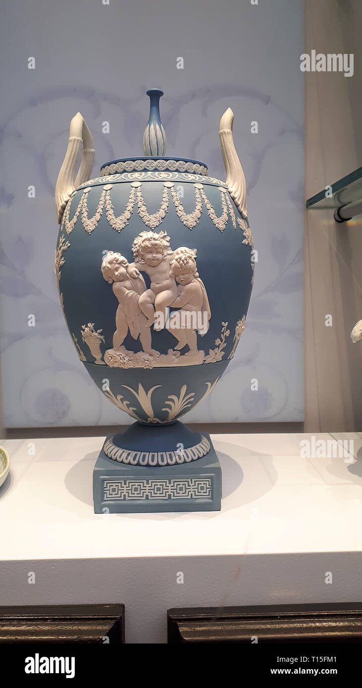The Jasperware collection made by Josiah Wedgwood's factory in the Lady ...