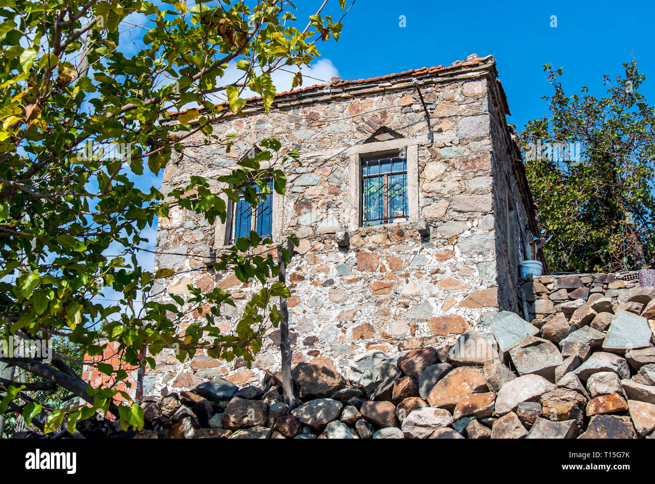 Bodrum, Turkey, 25 October 2010: Stone Bodrum Houses at Village of ...
