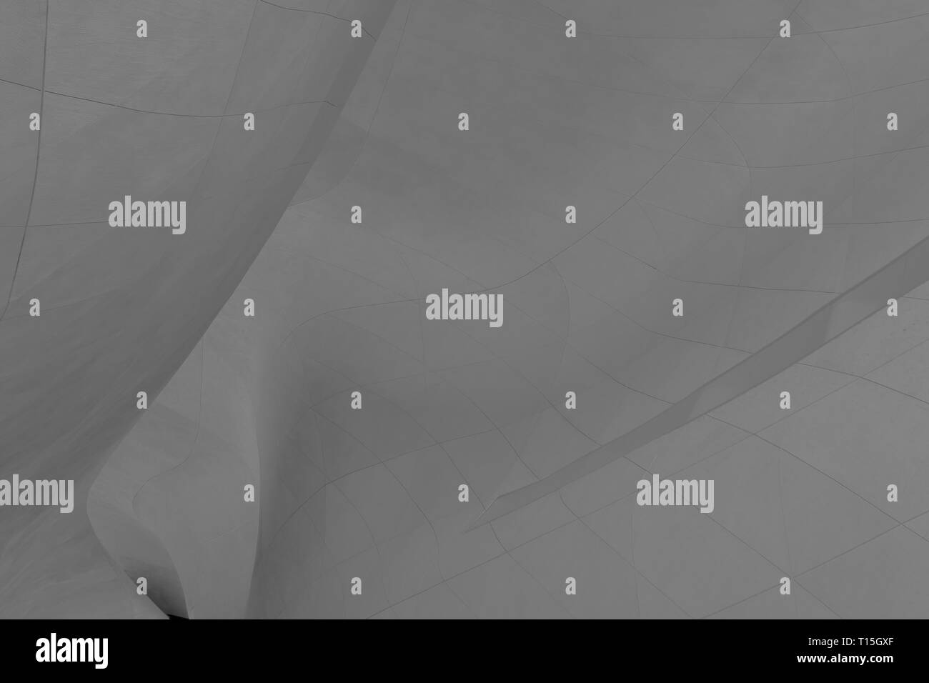 Monochrome refined fragment of contemporary public building, abstract ...