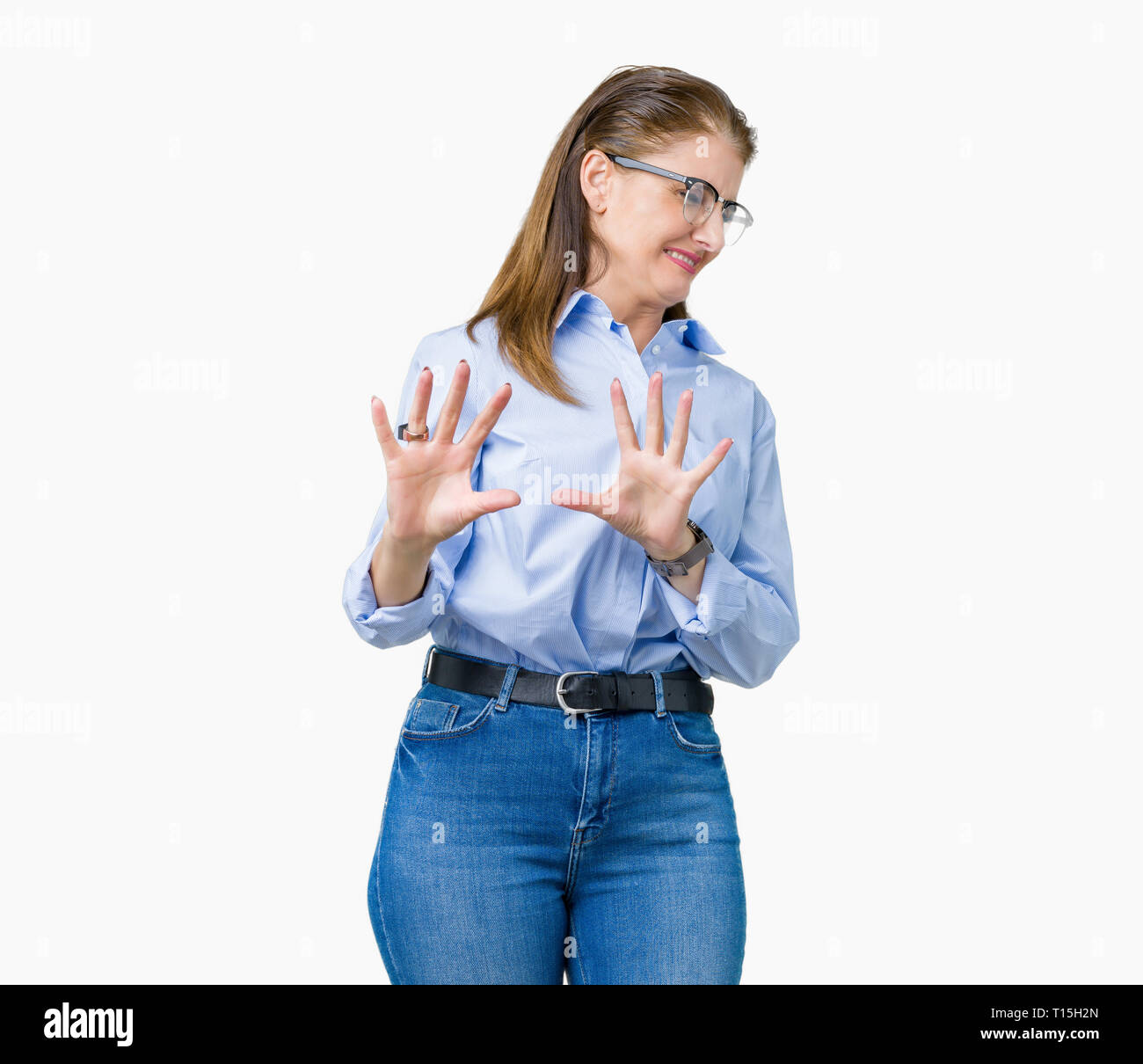 Angry disgusted mature person isolated hi-res stock photography and ...