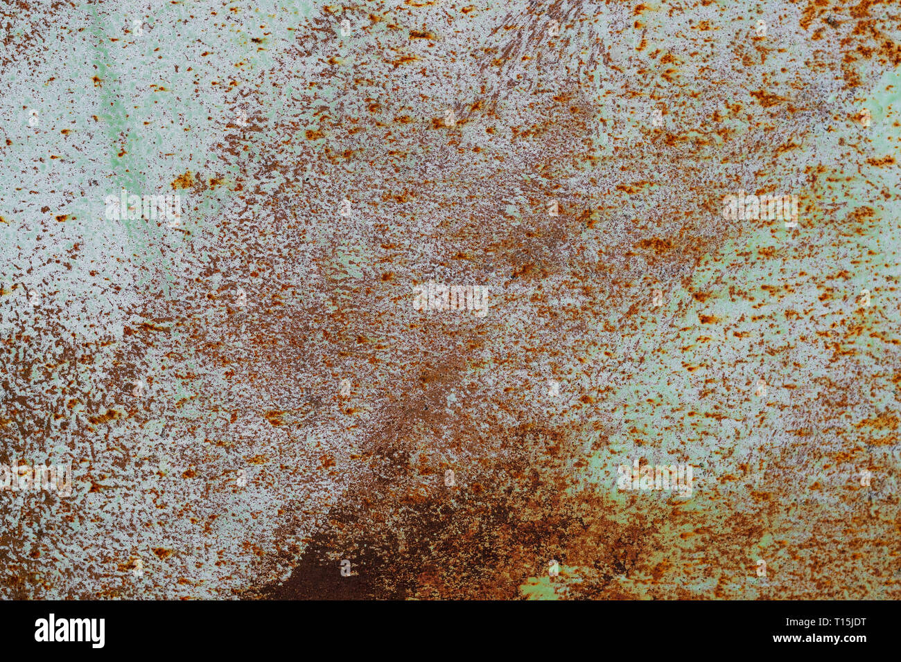 Beautiful texture of old metal close-up with rust marks and cracks of ...