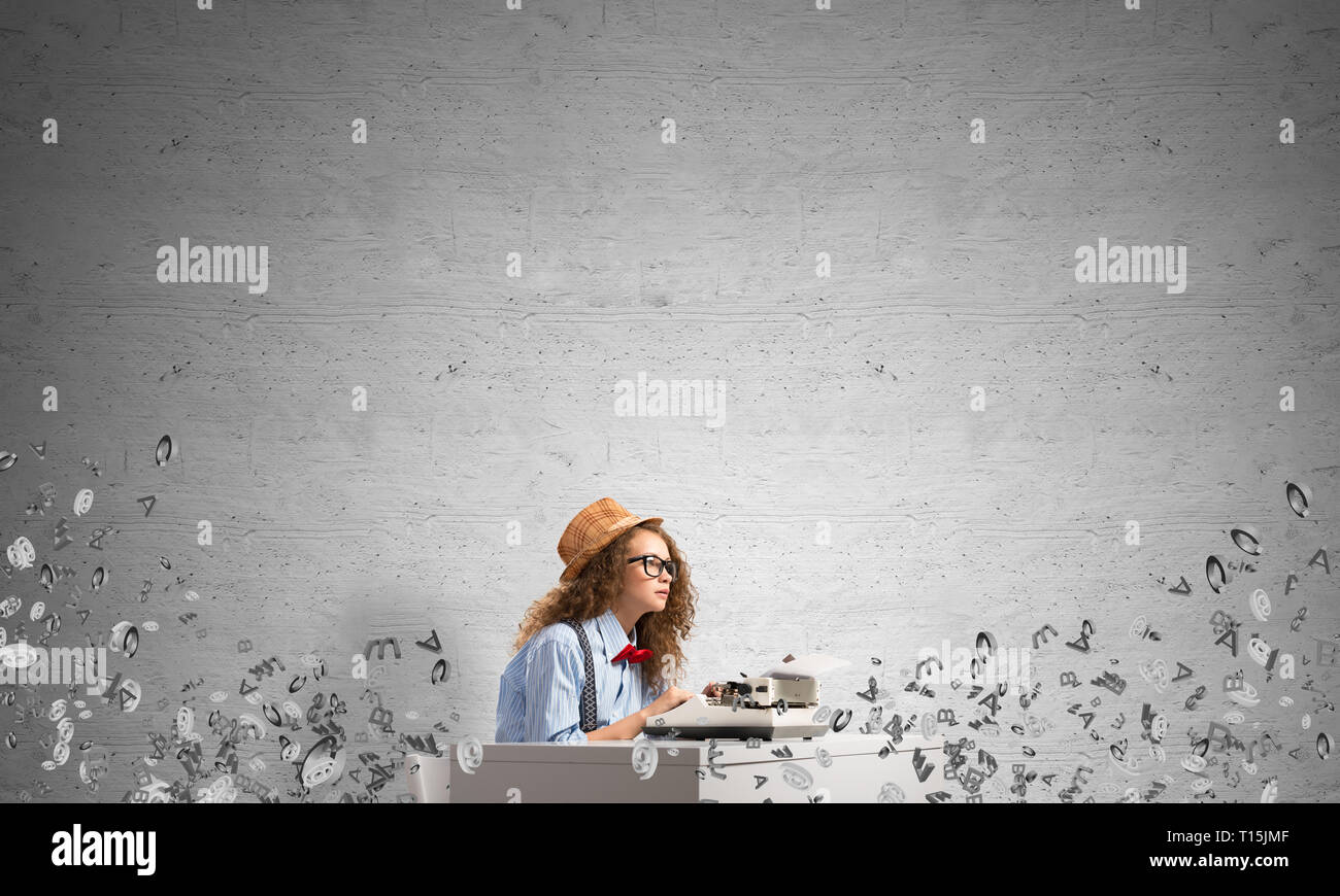 Creative inspiration of young female writer Stock Photo - Alamy