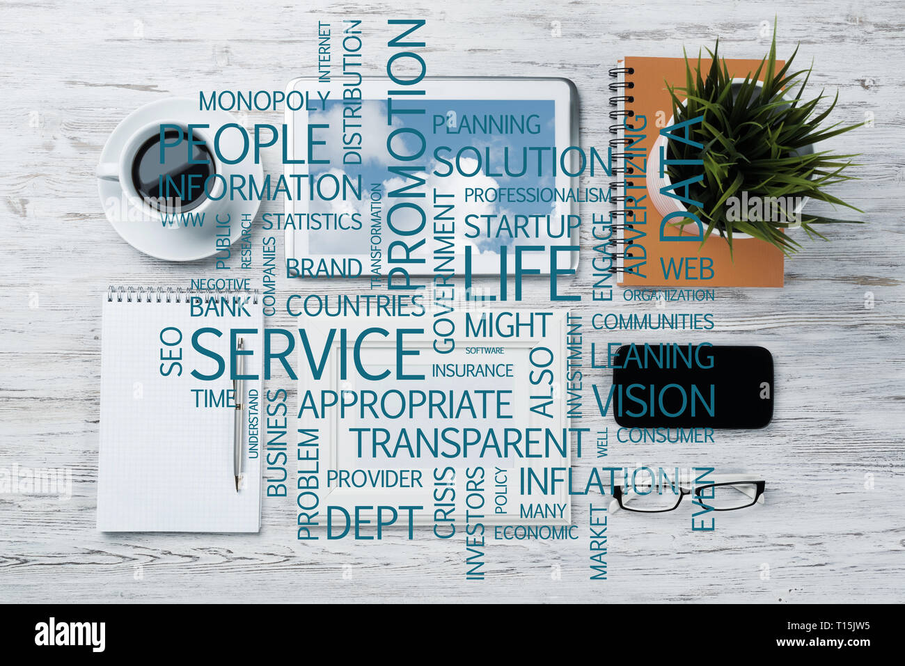 Modern workplace concept Stock Photo - Alamy