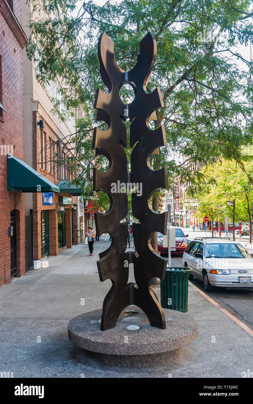 Artwork on street in International District in Seattle, Washington ...