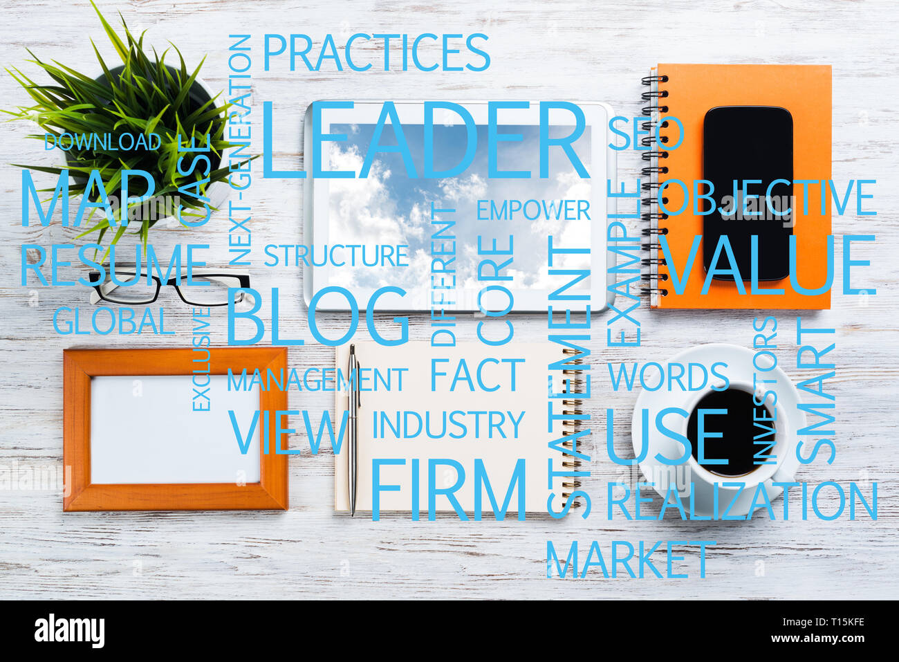 Modern workplace concept Stock Photo - Alamy