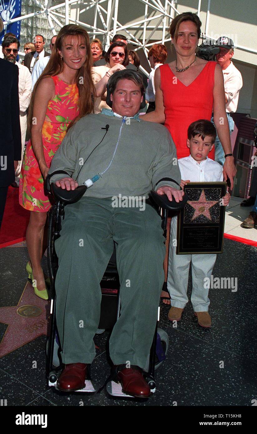 LOS ANGELES, CA. April 15, 1997: Actor Christopher Reeve & wife Dana ...