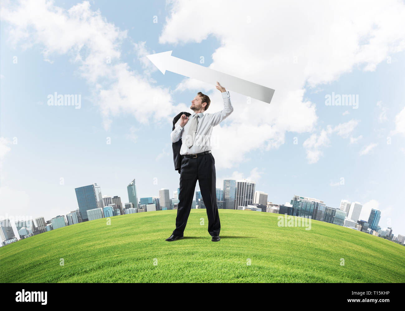 Showing right business direction Stock Photo - Alamy