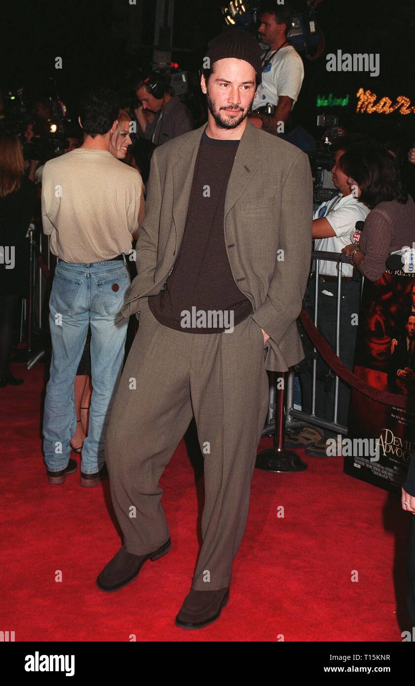 LOS ANGELES, CA. October 13, 1997: Actor Keanu Reeves at the world ...