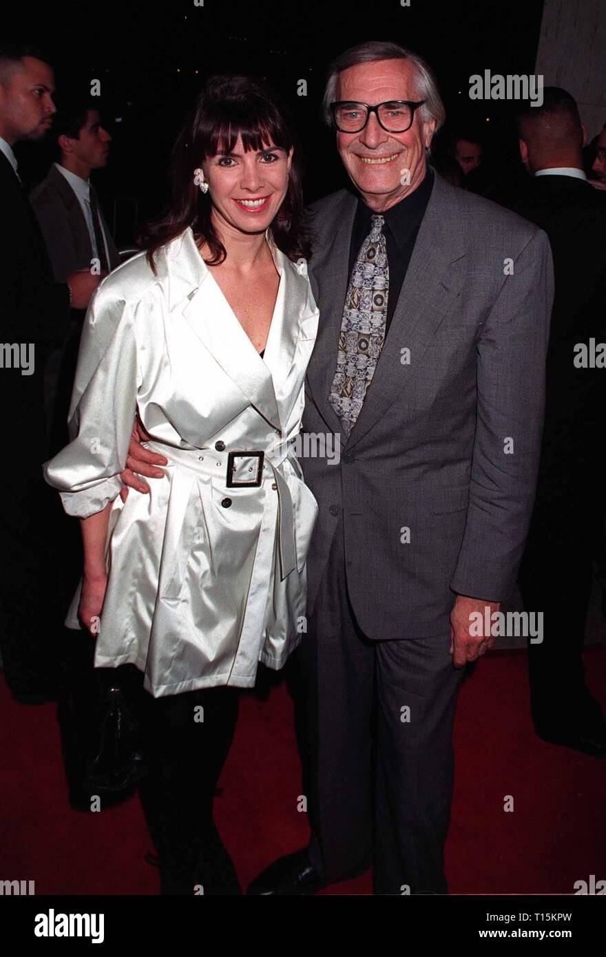 LOS ANGELES, CA. March 02, 1997: British producer Julia Verdin & actor ...