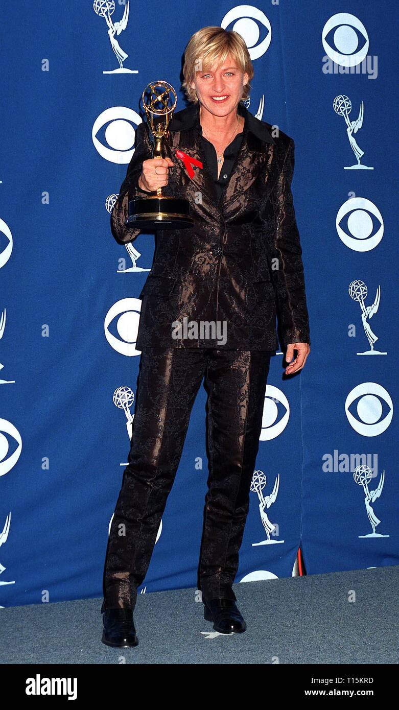 LOS ANGELES, CA. September 14, 1997: Ellen Degenares at the Emmy Awards ...