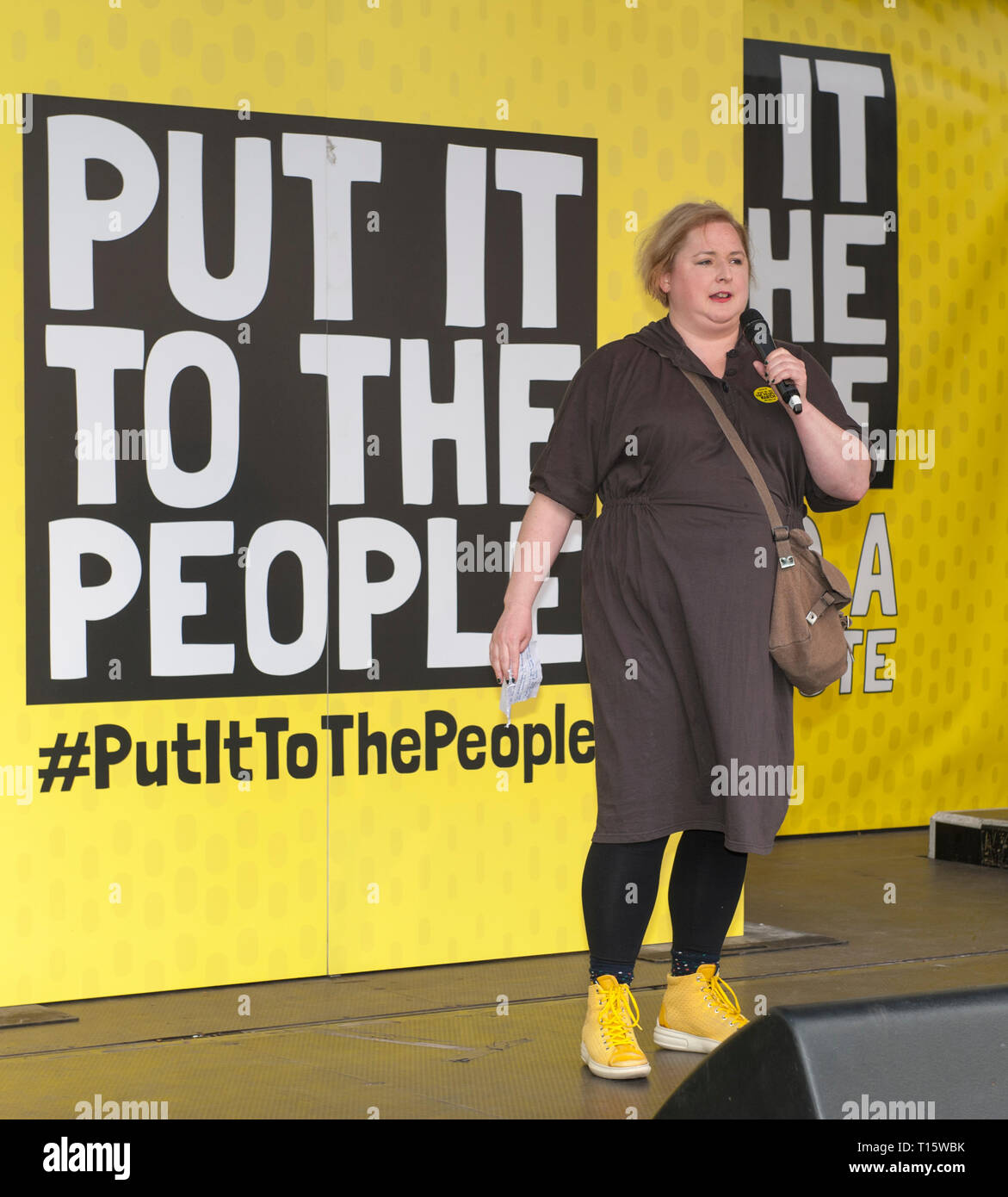 London, UK. 23rd Mar, 2019. Siobhan McSweeney, actor, addressing People ...